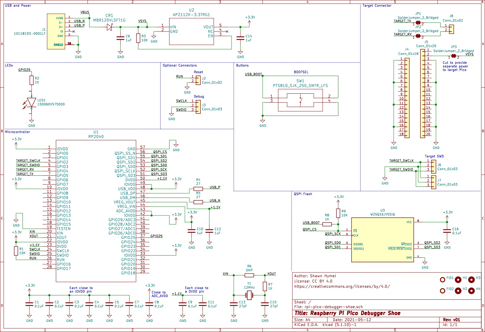 Designing your own PCB for the RP2040 (Schematic)